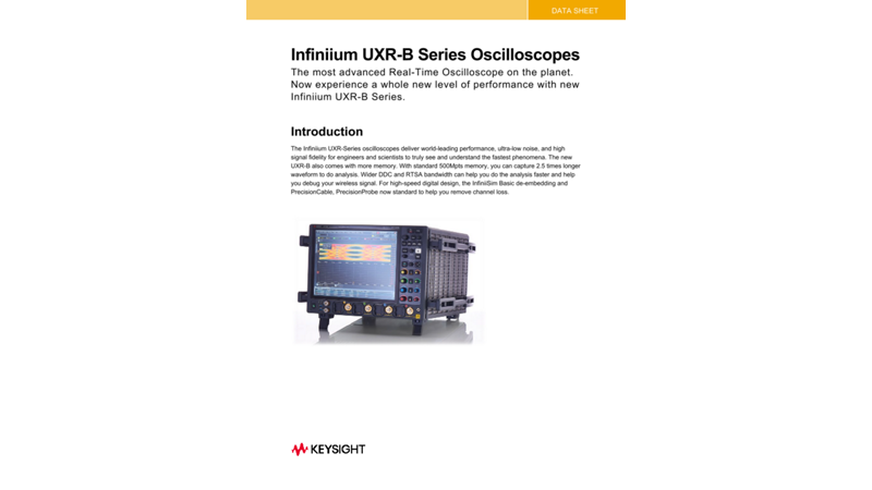 Infiniium UXR-B Series Oscilloscopes | High-Precision Measurements | Keysight